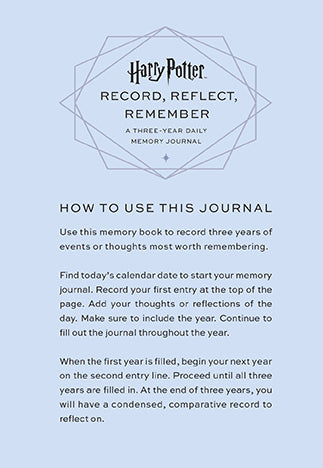Harry Potter: Record, Reflect, Remember – Insight Editions
