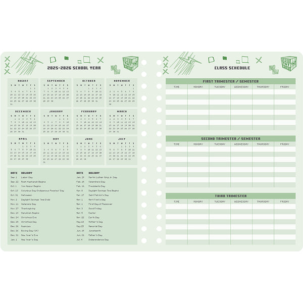 2025-2026 Minecraft Mobs Student Planner – Insight Editions