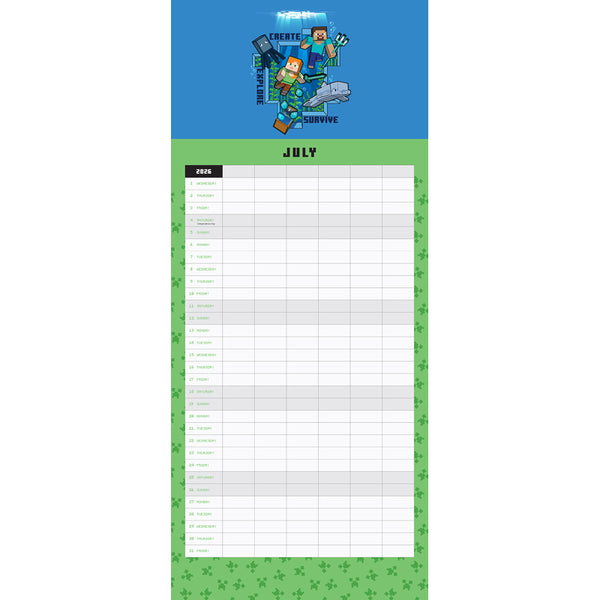 2026 Minecraft Family Wall Planner – Insight Editions