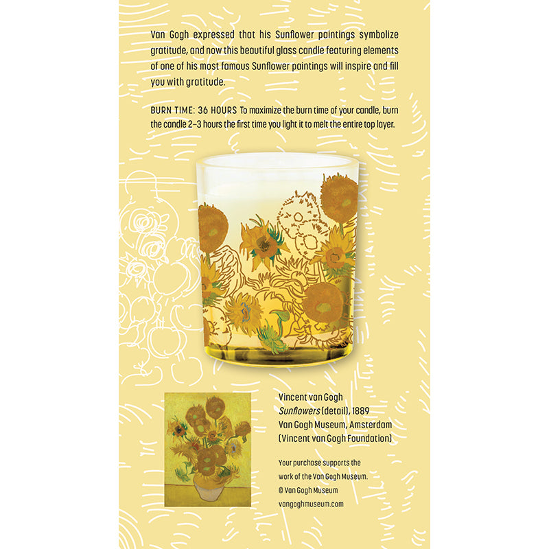 Van Gogh Sunflowers Unscented Glass Candle – Insight Editions