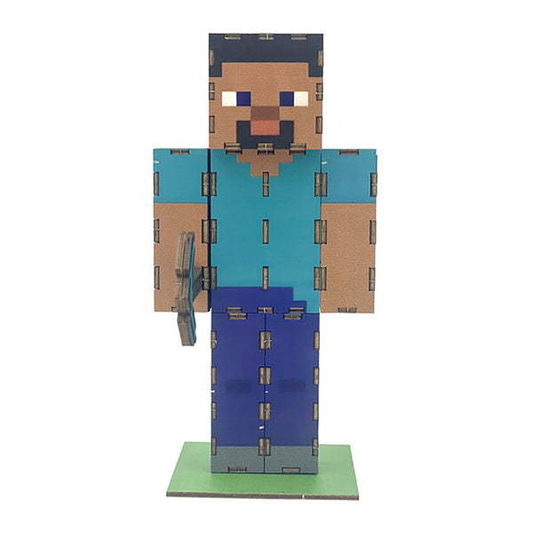 IncrediBuilds: Minecraft: Steve 3D Wood Model – Insight Editions