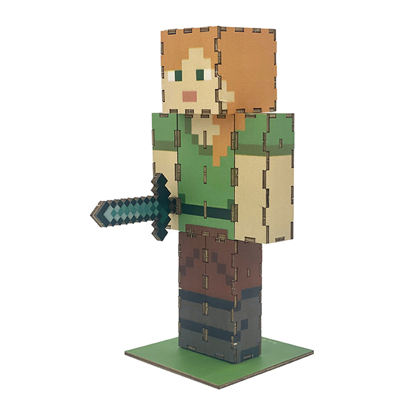 IncrediBuilds: Minecraft: Alex 3D Wood Model – Insight Editions