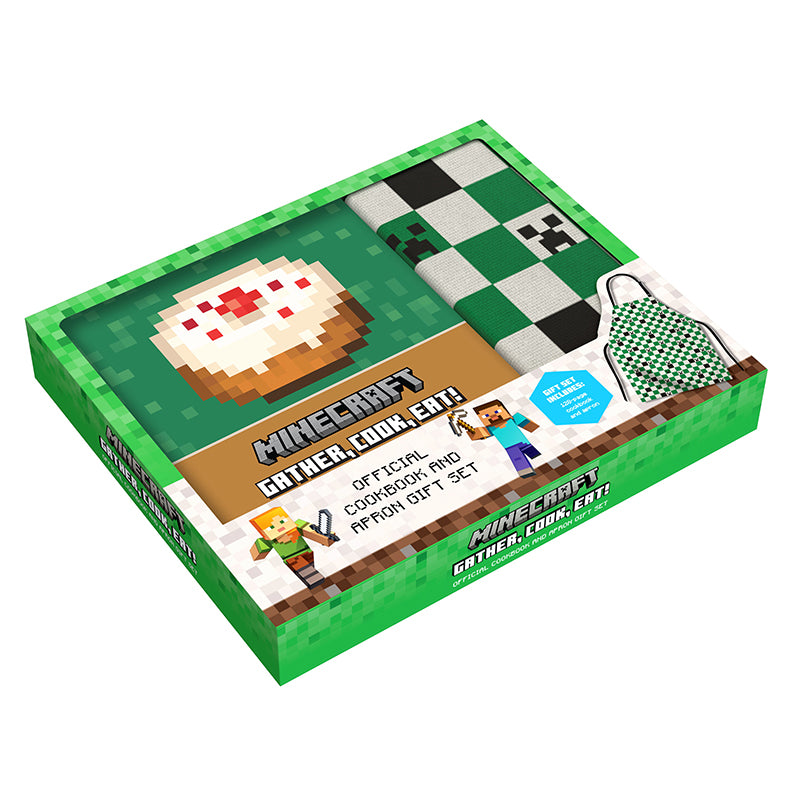 Minecraft: Gather, Cook, Eat! Official Cookbook and Apron Gift Set ...