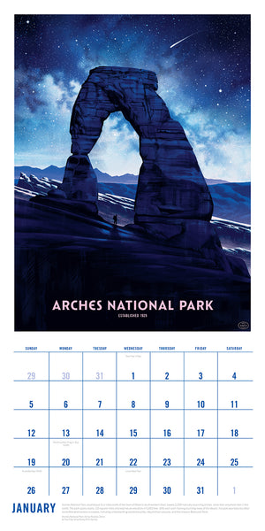 2025 The Art of the National Parks Wall Calendar – Insight Editions