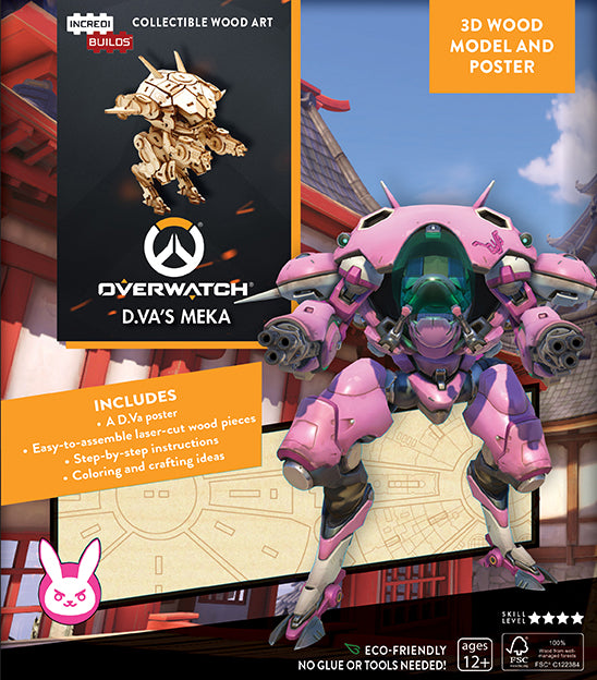 IncrediBuilds: Overwatch: D.Va's MEKA 3D Wood Model and Poster ...