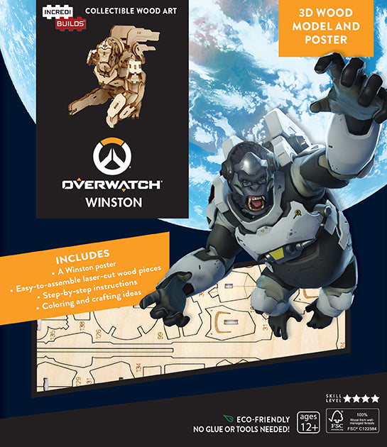IncrediBuilds: Overwatch: Winston 3D Wood Model and Poster – Insight ...