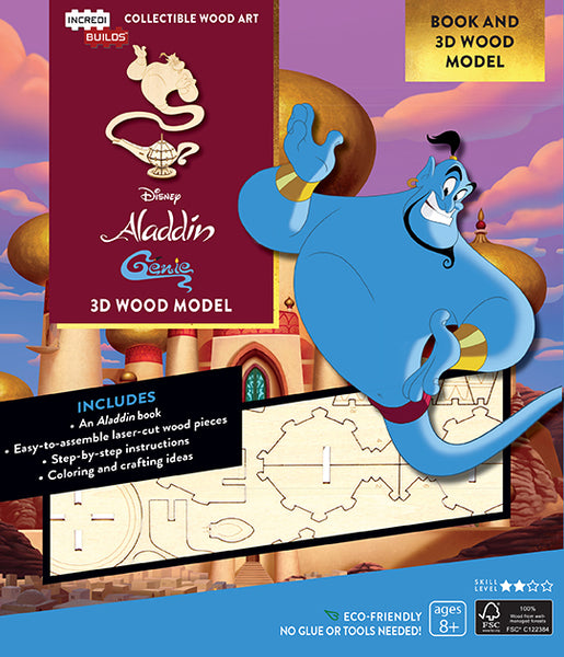 IncrediBuilds: Disney's Aladdin: Genie Book and 3D Wood Model – Insight ...
