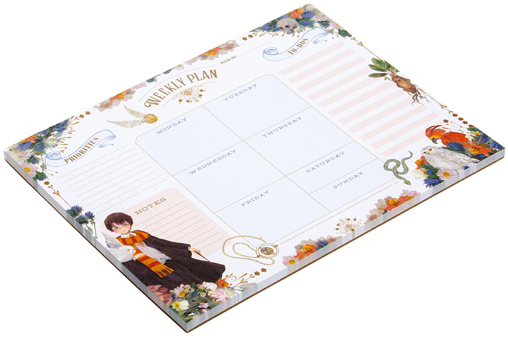 Harry Potter: Floral Fantasy Weekly Planner Notepad – Insight Editions