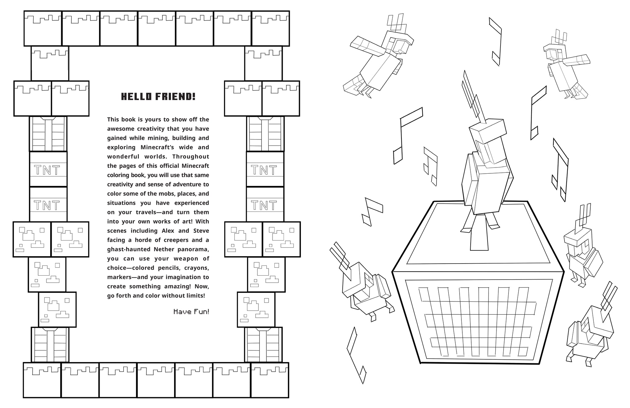 The Official Minecraft Coloring Adventures Book: Create, Explore, Colo ...