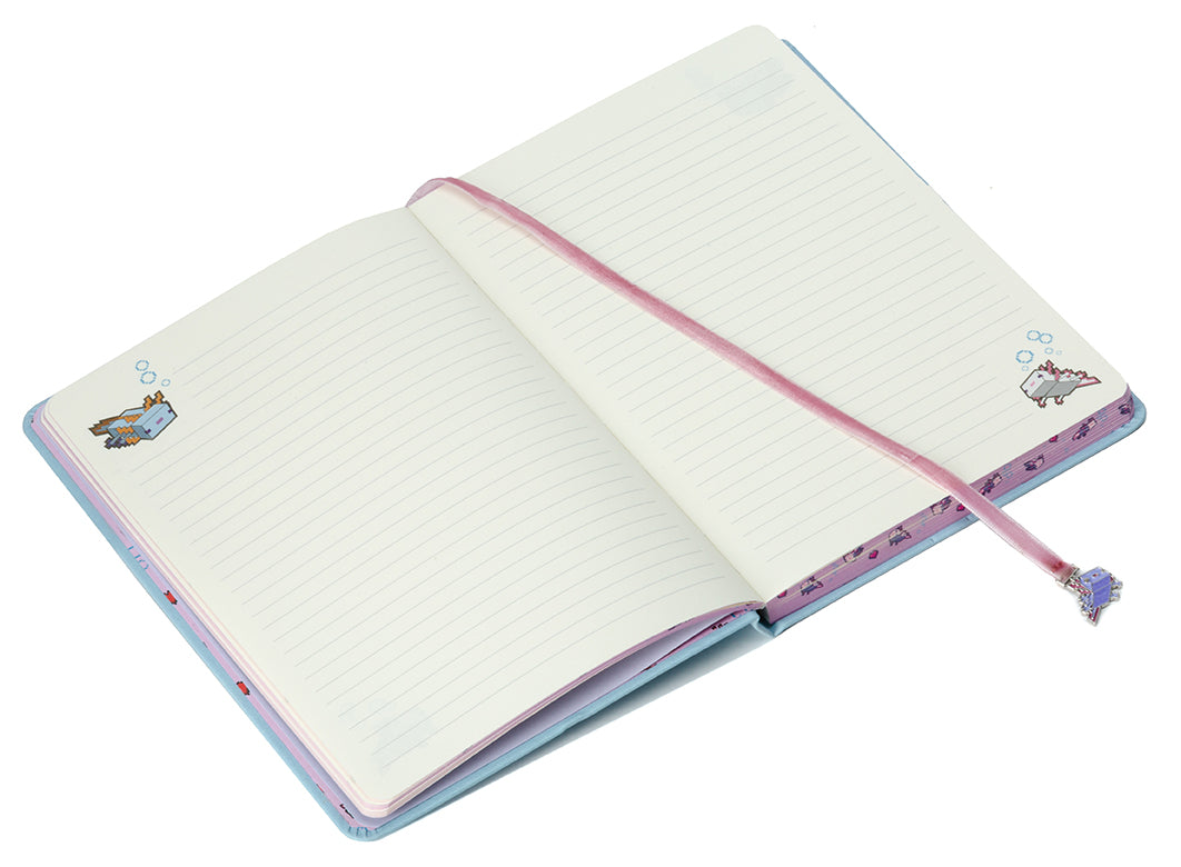 Minecraft: Axolotl Journal with Ribbon Charm – Insight Editions