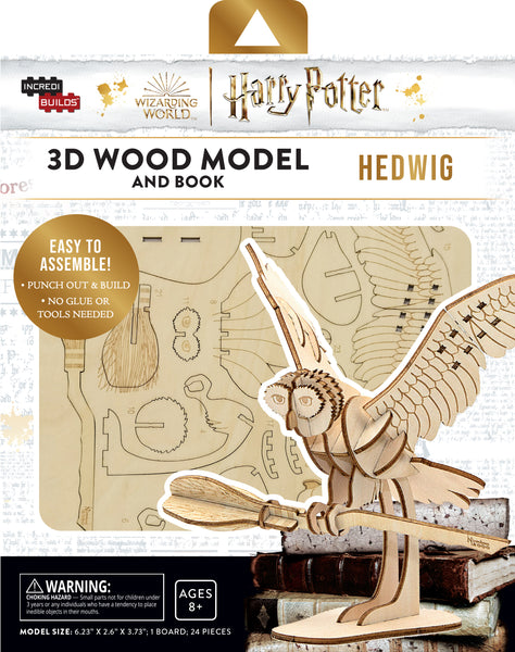 IncrediBuilds: Harry Potter: Hedwig 3D Wood Model and Book – Insight ...